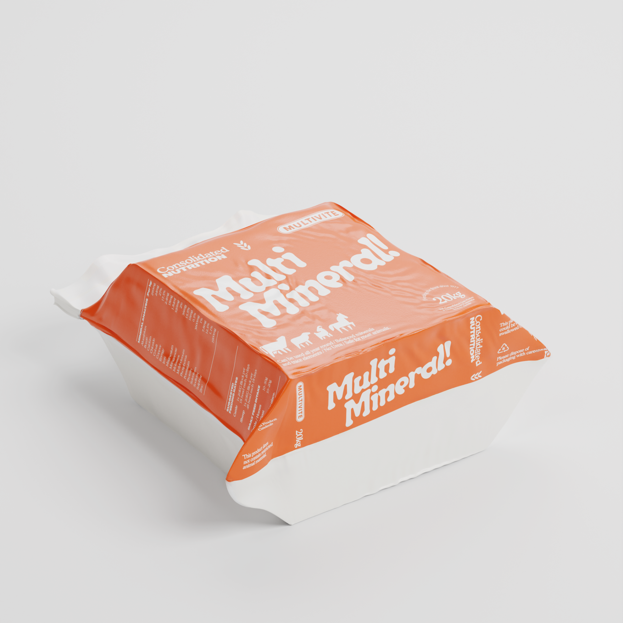 Multi Mineral (Multivite) Block Winter Orange 20kg - Shop Online - FarmCo